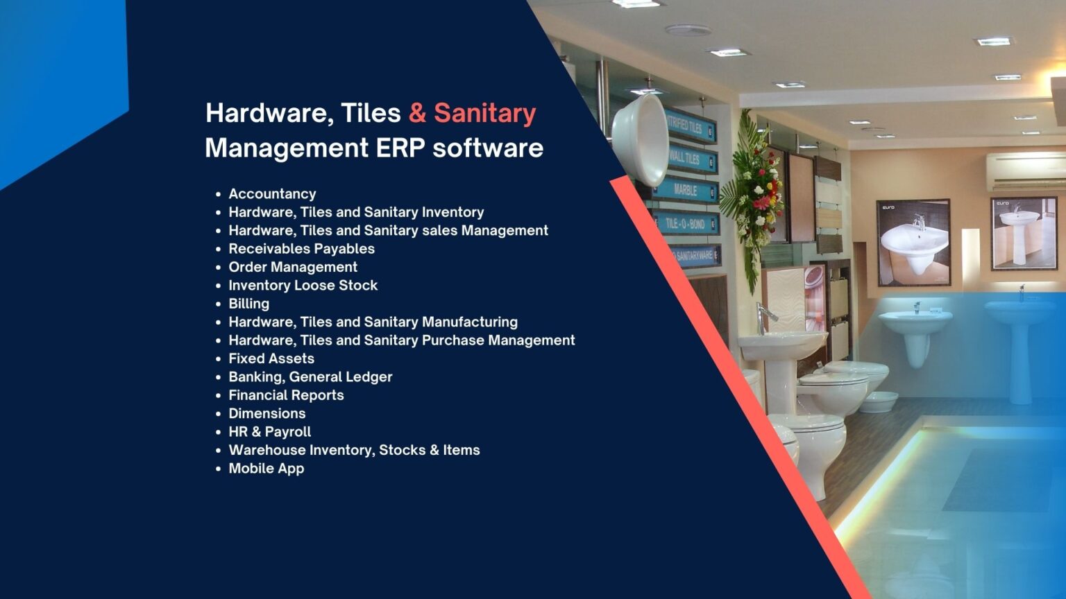 Hardware, Tiles, Granite, Marble and Sanitary ERP Software - Nizi Solutions